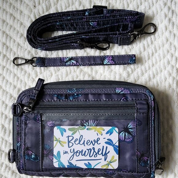 lug | Bags | Lug Quickstep Convertible Rfid Wallet Butterfly Grey ...